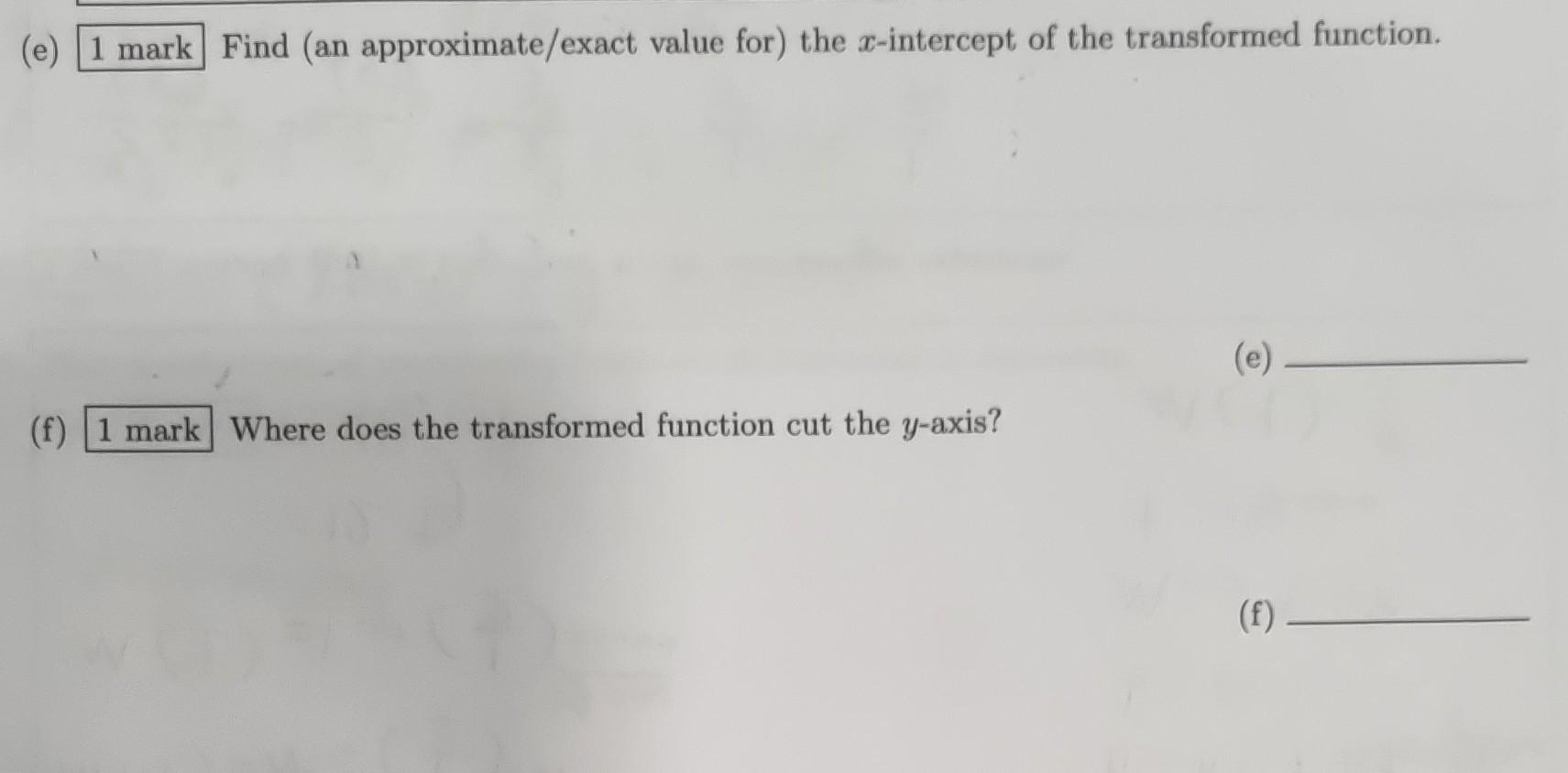 Solved (e) Find (an approximate/exact value for) the | Chegg.com