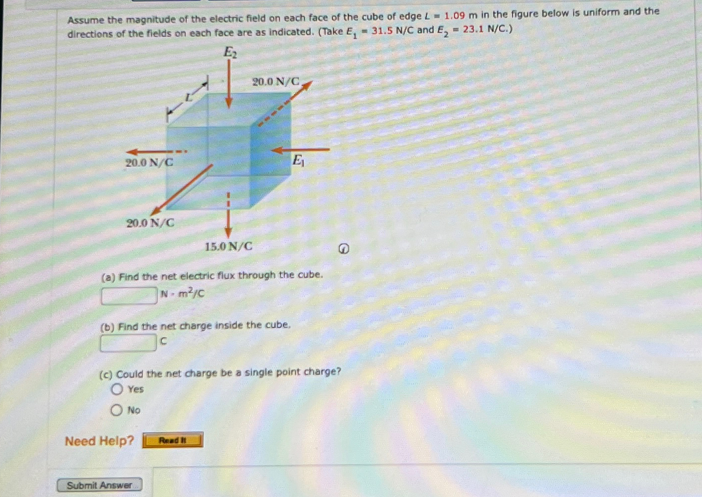 Solved Assume the magnitude of the electric field on each | Chegg.com