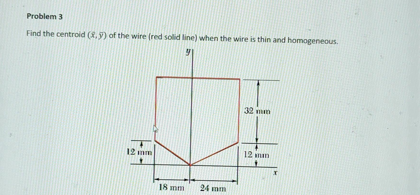 Solved Find the centroid (xˉ,yˉ) of the wire (red solid | Chegg.com