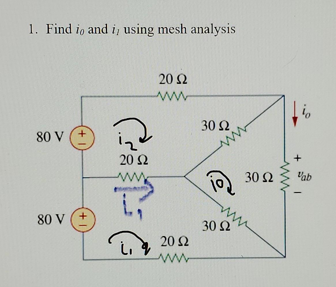 Solved 1. Find i0 and il using mesh analysis3. Determine the | Chegg.com