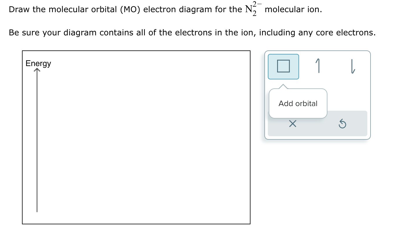 Solved Draw The Molecular Orbital Mo ﻿electron Diagram For