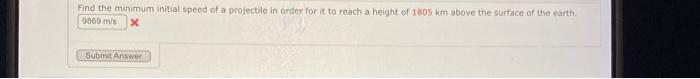 Solved Find the minimum initial speed of a projectile in | Chegg.com