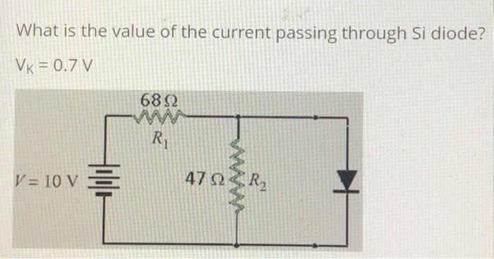 Solved What is the value of the current passing through Si | Chegg.com