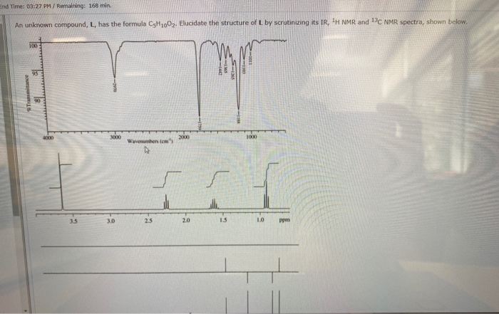 Solved and Time: 03:27 PM / Remaining: 168 min. An unknown | Chegg.com