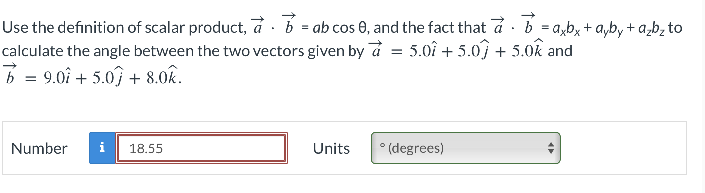 Solved Use the definition of scalar product, | Chegg.com