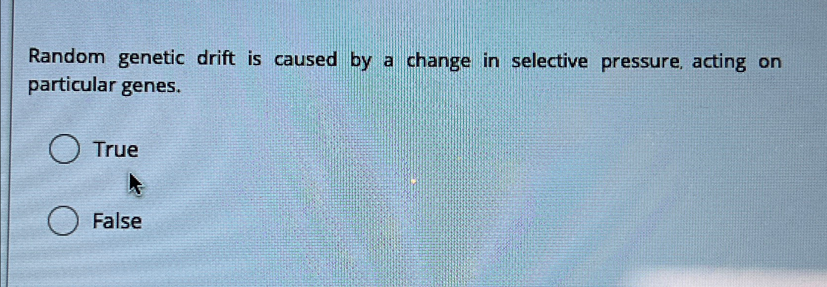 Solved Random genetic drift is caused by a change in | Chegg.com