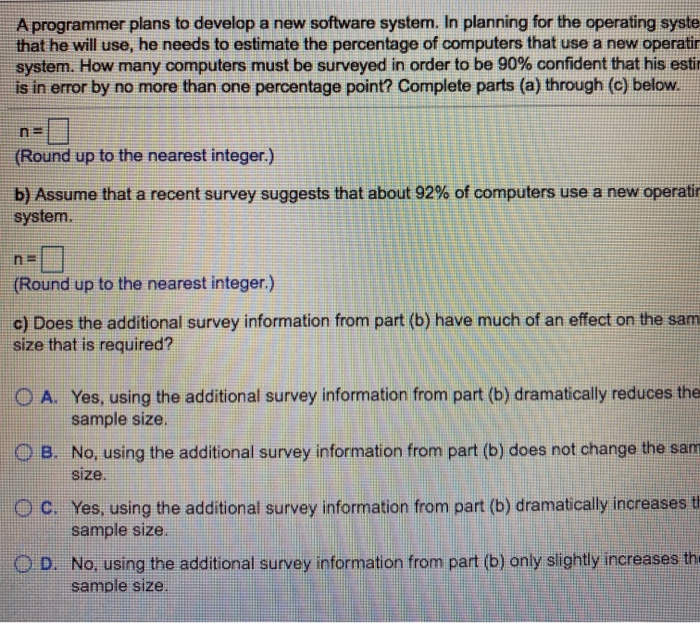 Solved A programmer plans to develop a new software system. | Chegg.com