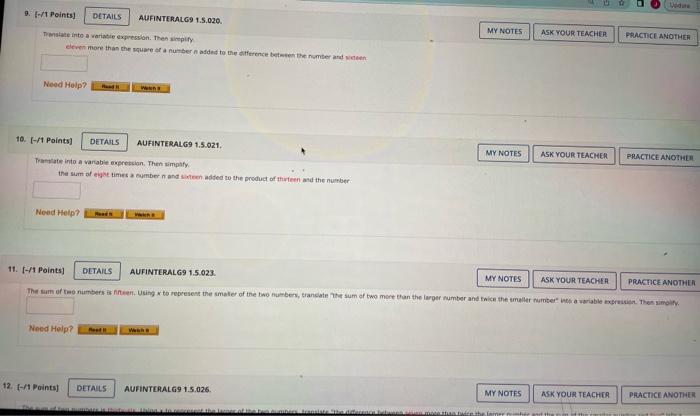 Solved plss help me with this questions (9-15) , I dont get | Chegg.com