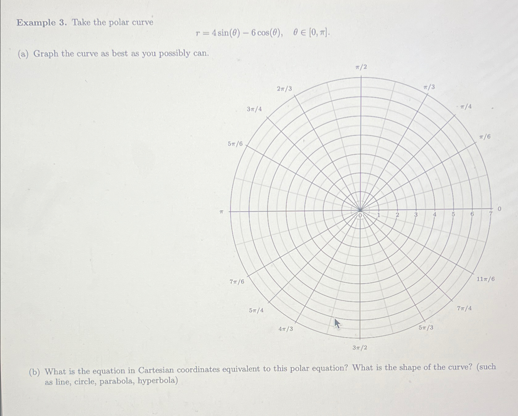 Solved Example 3. ﻿Take the polar | Chegg.com