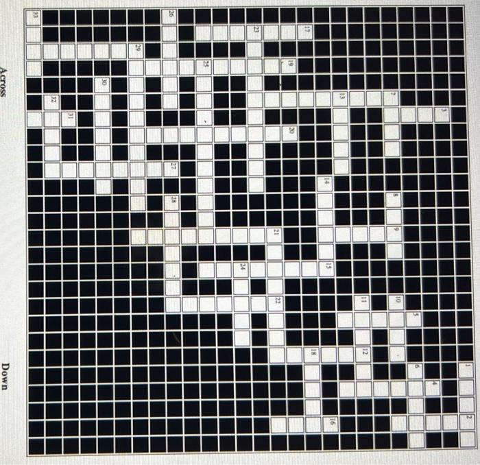 Solved Question 7 - Crossword Puzzle Using the crossword | Chegg.com