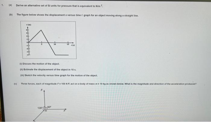 Solved A Derive An Alternative Set Of 1 Units