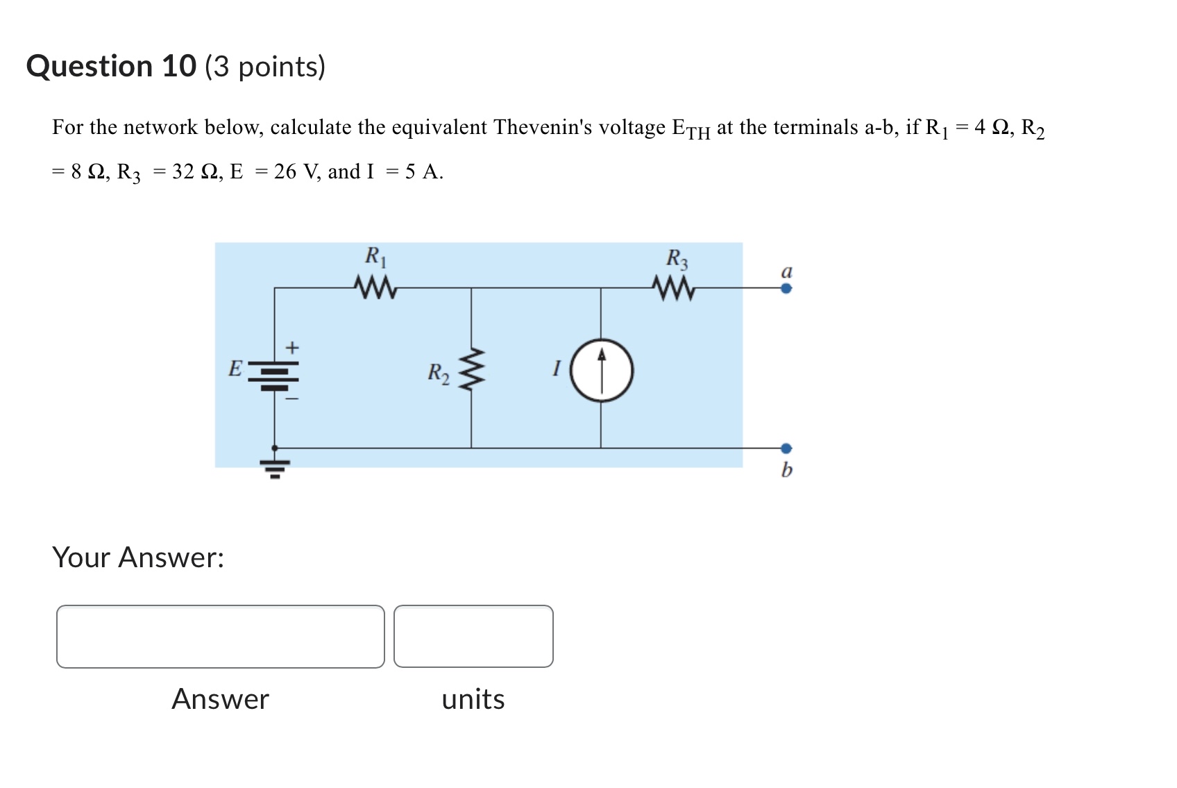 Solved Question 10 (3 ﻿points)For the network below, | Chegg.com