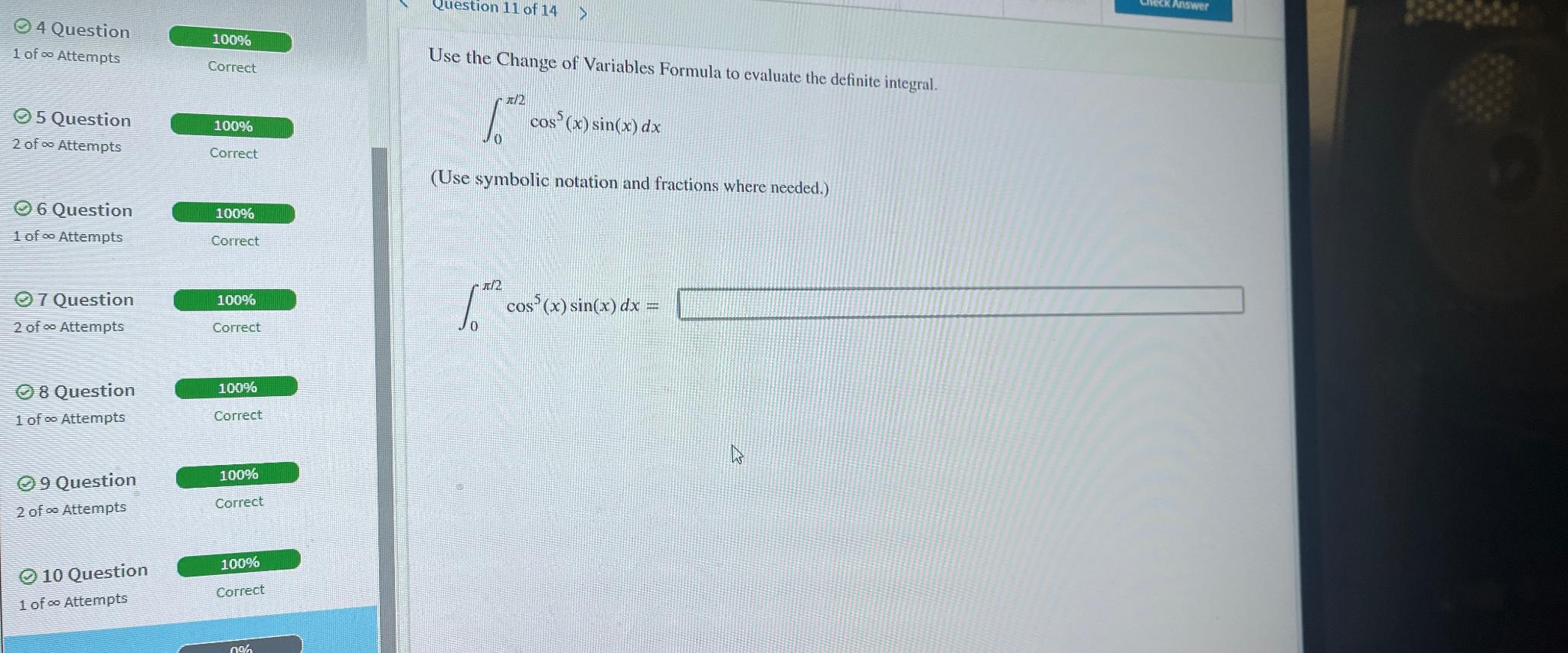 Solved Question 11 ﻿of 144 ﻿Question1 ﻿of ∞ ﻿Attempts | Chegg.com