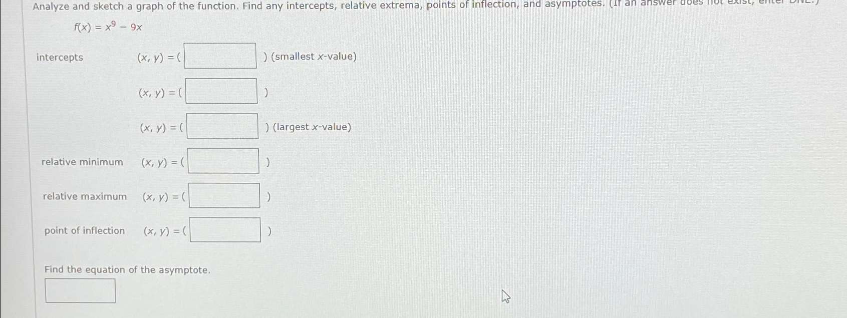 Solved Analyze and sketch a graph of the function. Find any | Chegg.com