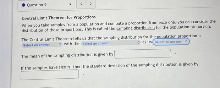 Solved Central Limit Theorem for Proportions When you take | Chegg.com