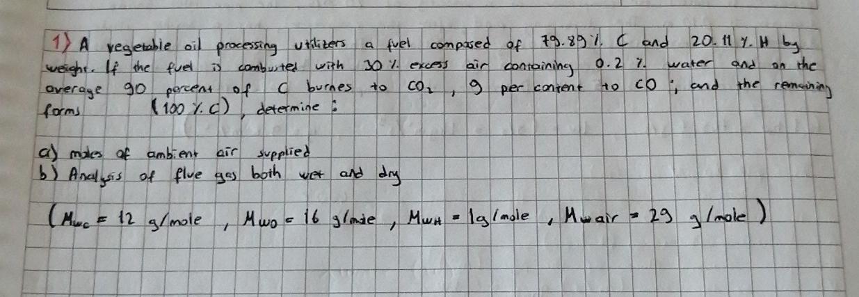 Solved A ﻿vegetable ﻿oil ﻿processing ﻿plant ﻿utilizes ﻿a | Chegg.com