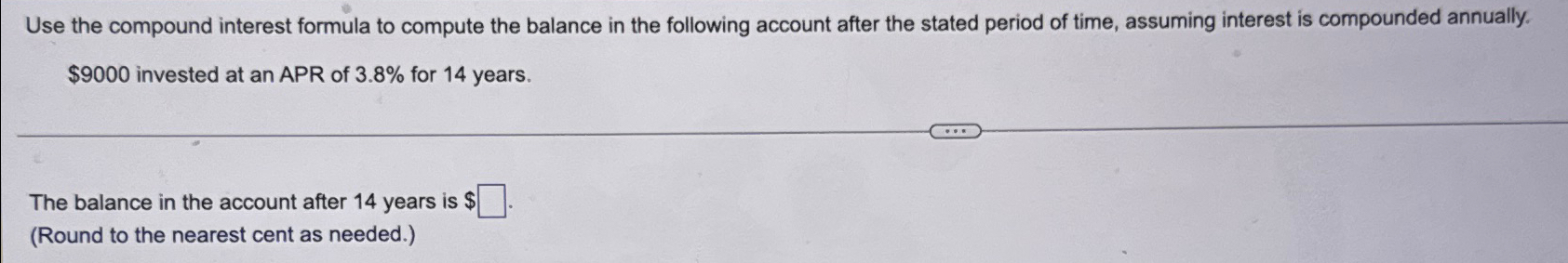 Solved Use the compound interest formula to compute the | Chegg.com