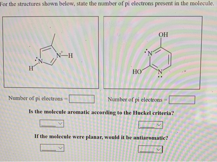 Solved For the structures shown below, state the number of | Chegg.com