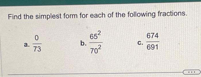 Solved Find the simplest form for each of the following | Chegg.com