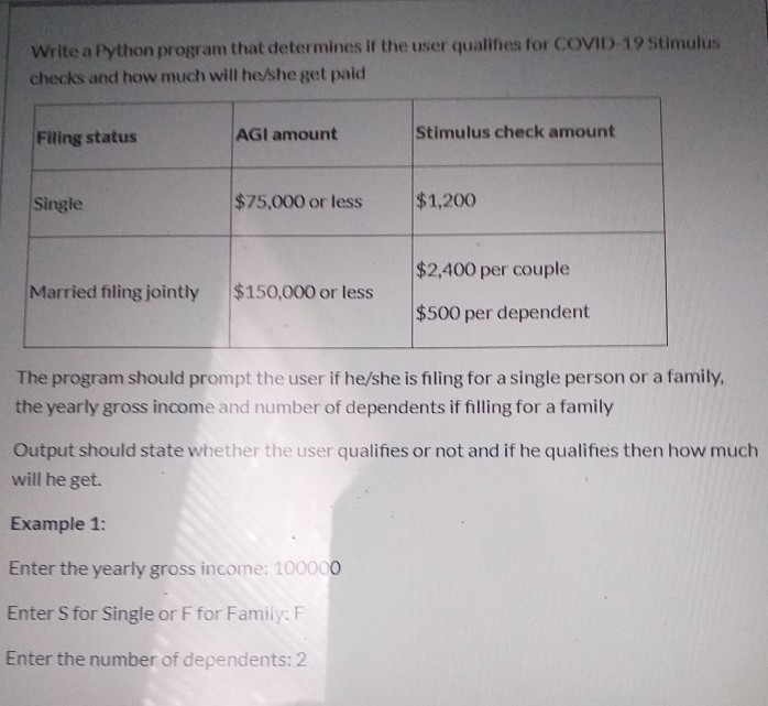 Solved Write a Python program that determines if the user | Chegg.com