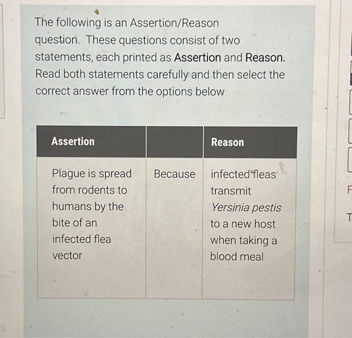 Solved The following is an Assertion/Reason question. These | Chegg.com