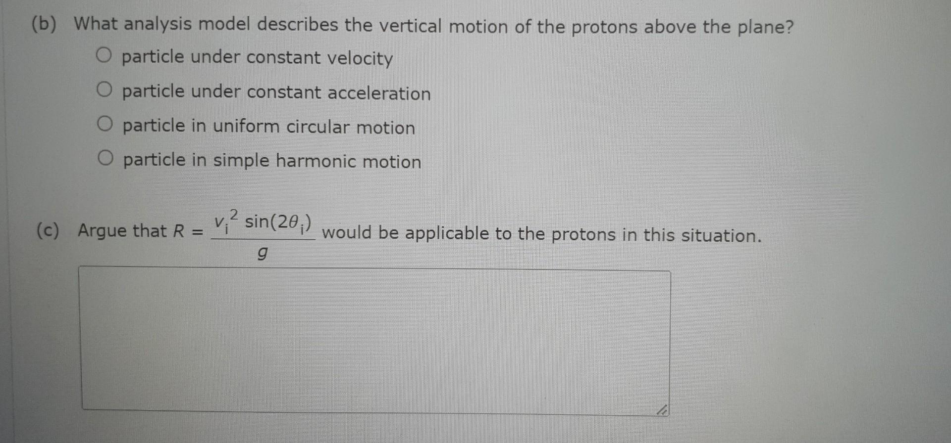 Solved Protons are projected with an initial speed vi=9.52 | Chegg.com