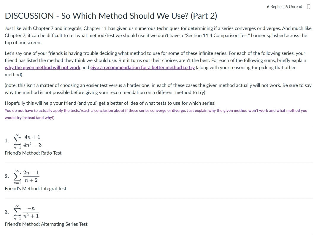 Solved DISCUSSION - ﻿So Which Method Should We Use? (Part 2) | Chegg.com