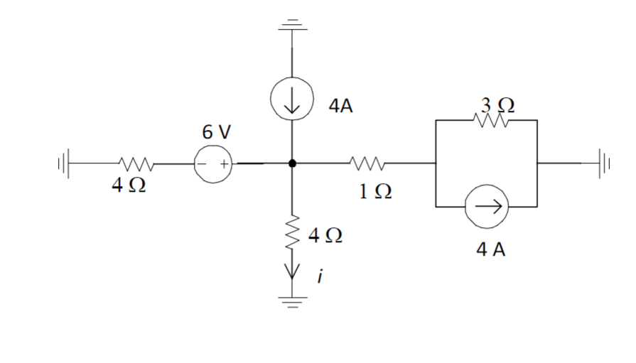 Solved Determine i from the circuit below using node | Chegg.com