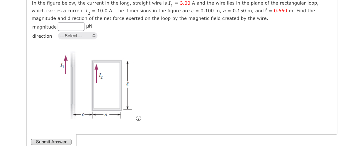 Solved In the figure below, the current in the long, | Chegg.com