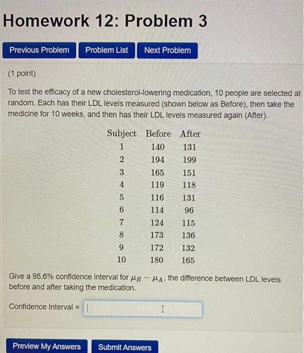 Solved Homework 12: Problem 3 Previous Problem Problem List | Chegg.com