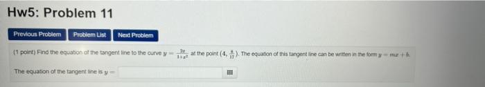 Solved Hw5: Problem 11 Previous Problem Problem List Next | Chegg.com