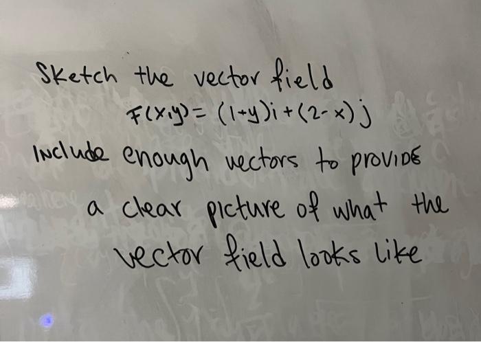 Solved Sketch the vector field F(x,y) = (1+y)i + (2-x) jj | Chegg.com
