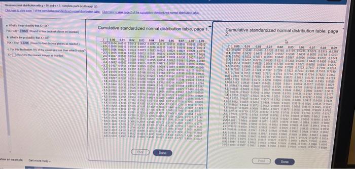 Solved Cumulative standardzed normal distribution table, | Chegg.com