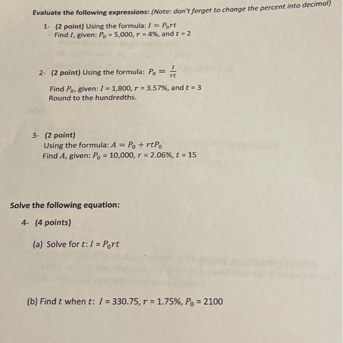 Solved Evaluate the following expressions: (Note: don't | Chegg.com