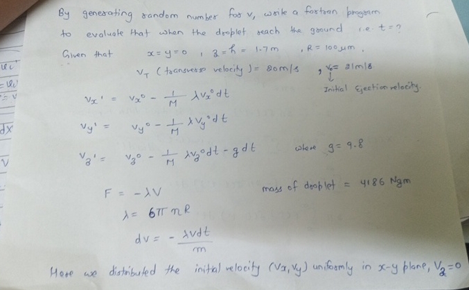 Solved By generating random number for v, ﻿write a fortran | Chegg.com