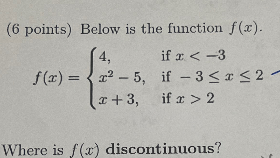 Solved (6 ﻿points) ﻿Below is the function | Chegg.com