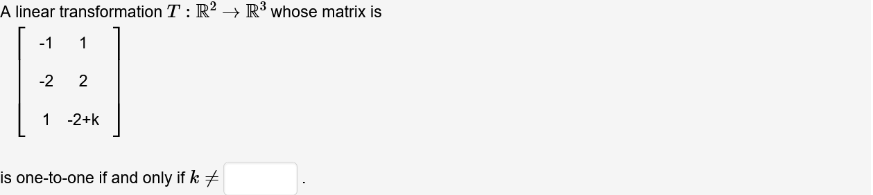 Solved A linear transformation T:R2→R3 ﻿whose matrix | Chegg.com