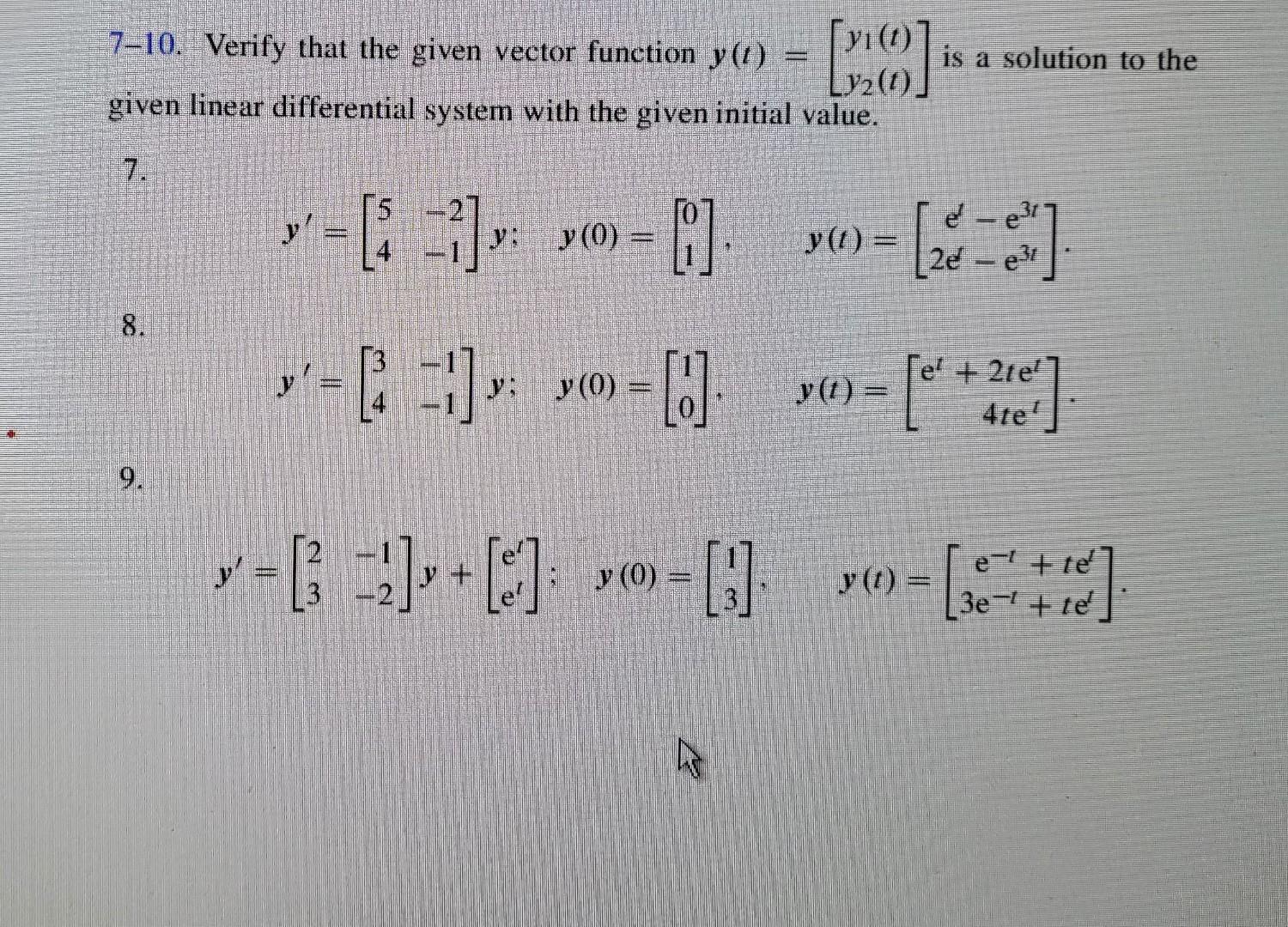 Solved 7-10. Verify that the given vector function | Chegg.com
