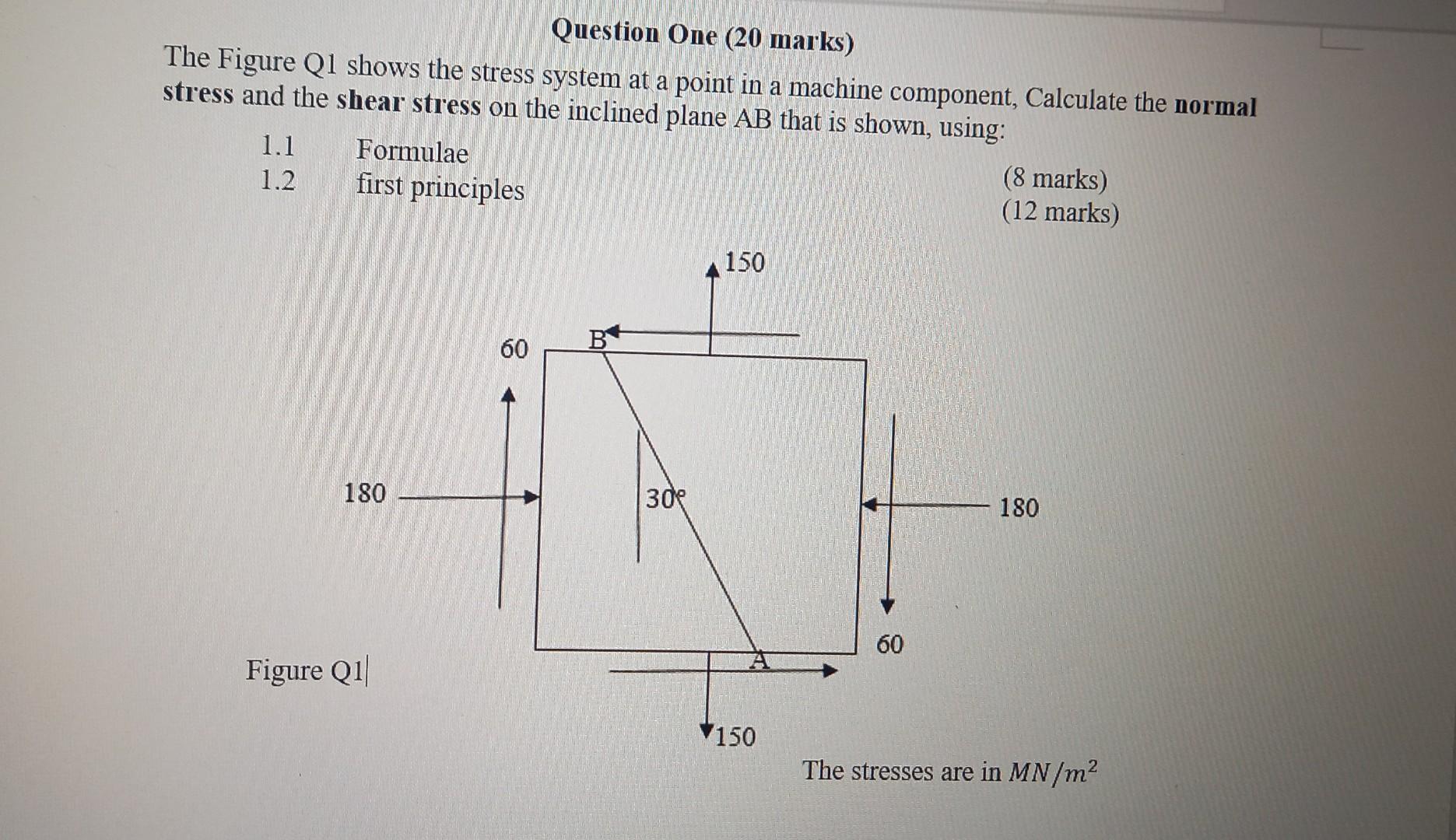 Solved Question One ( 20 marks) The Figure Q1 shows the | Chegg.com Solved Question One ( 20 marks) The Figure Q1 shows the | Chegg.com
