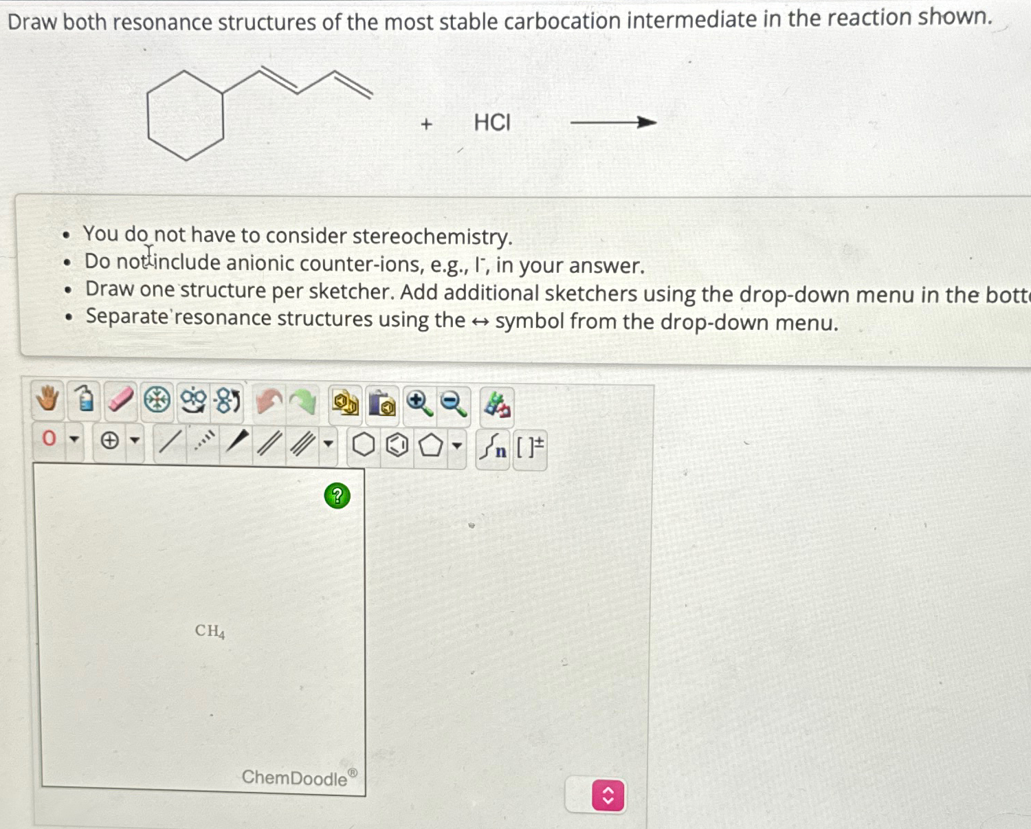 Solved Draw both resonance structures of the most stable | Chegg.com