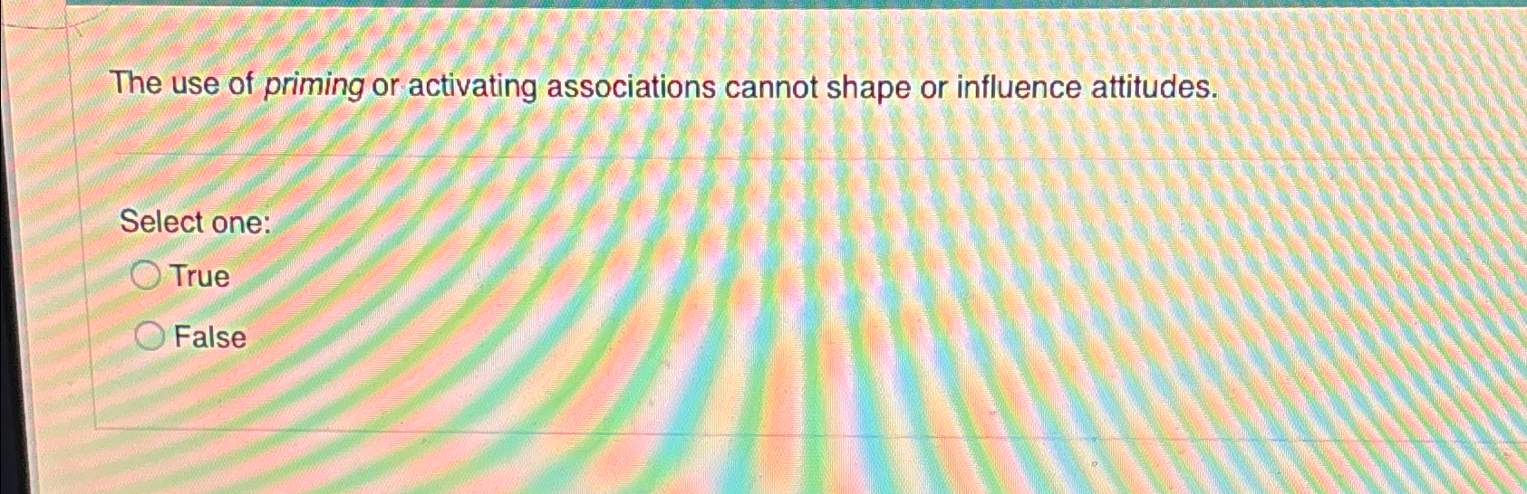 Solved The use of priming or activating associations cannot | Chegg.com