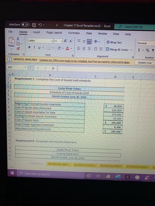 Solved File Home Insert Page Layout Formulas Data Review | Chegg.com