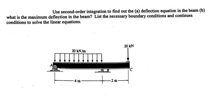 Solved Use second-order integration to find out the (a) | Chegg.com
