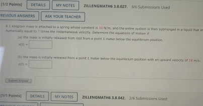 Solved [1/2 ﻿Points]ZILLENGMATH6 3.8.027.3/6 ﻿Submissians | Chegg.com