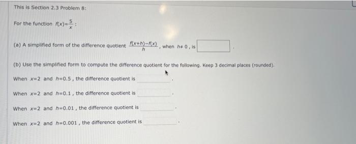 Solved For the function f(x)=x5 : (a) A simplified form of | Chegg.com