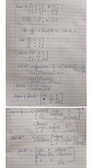 Solved course: control theory Please check the negative sign | Chegg.com