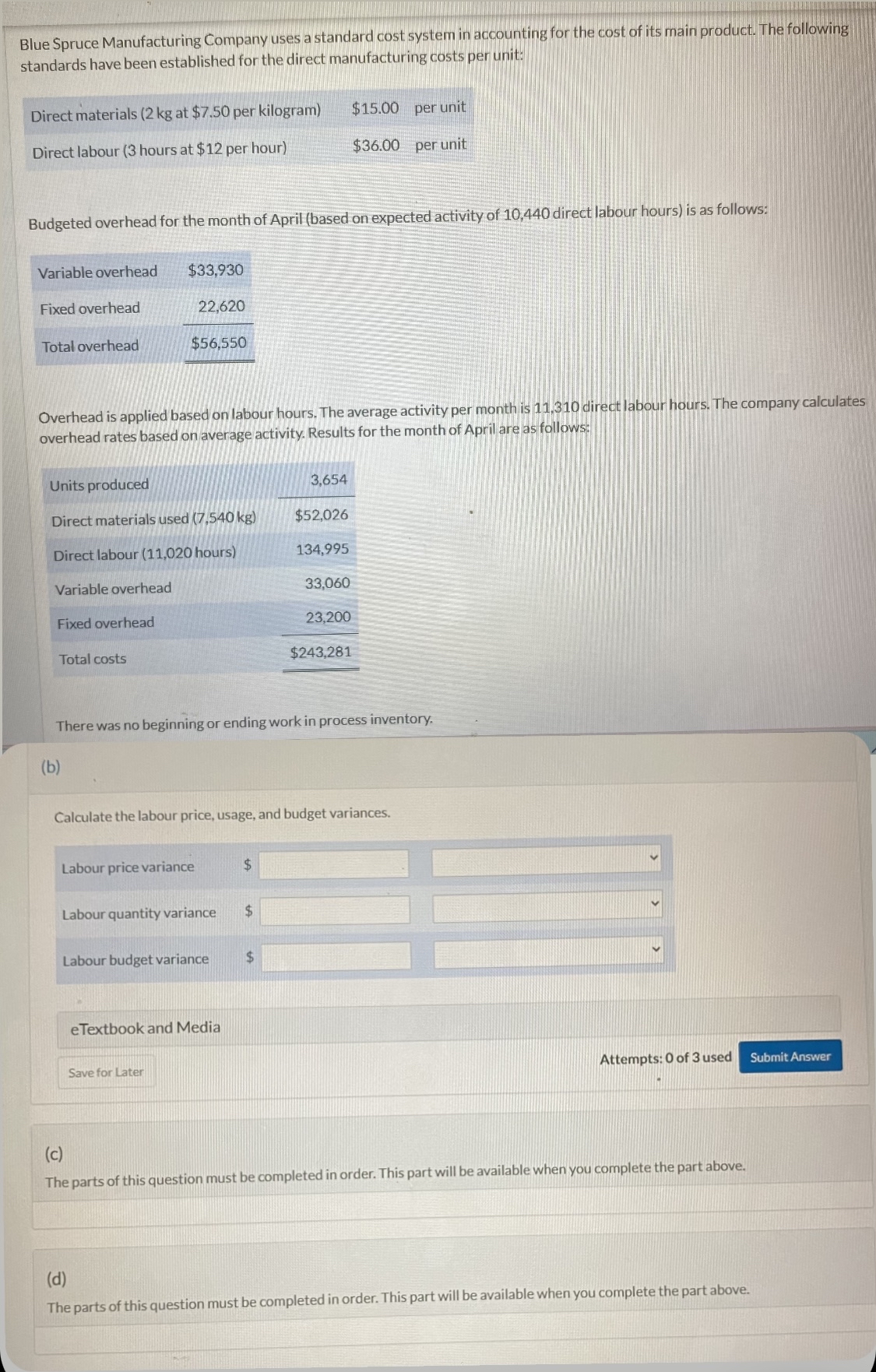 Solved Calculate the direct materials price, usage, and | Chegg.com
