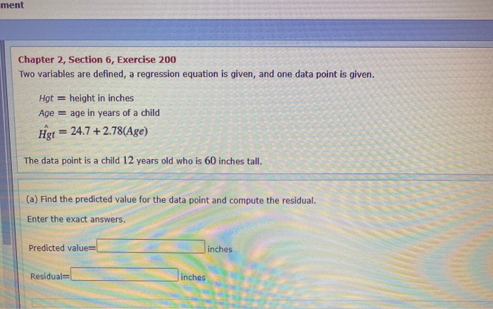 Solved ment Chapter 2, Section 6, Exercise 200 Two variables | Chegg.com