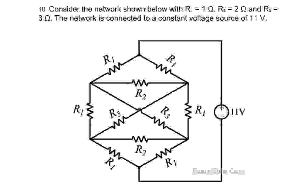 Solved Consider the network shown below with R1=1,Ω,R2=2Ω | Chegg.com