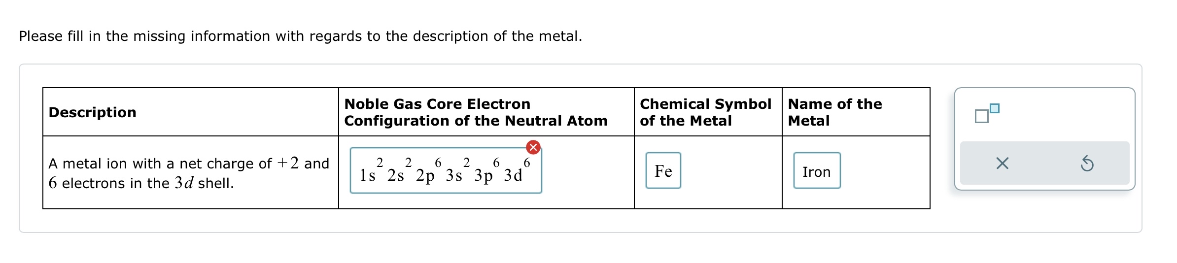 Solved Please fill in the missing information with regards | Chegg.com
